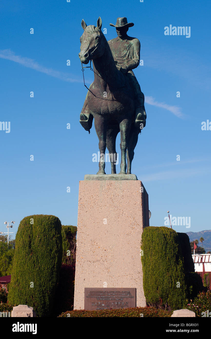 Former California governor, Earl Warren on a horse, Bronze statue, earl ...