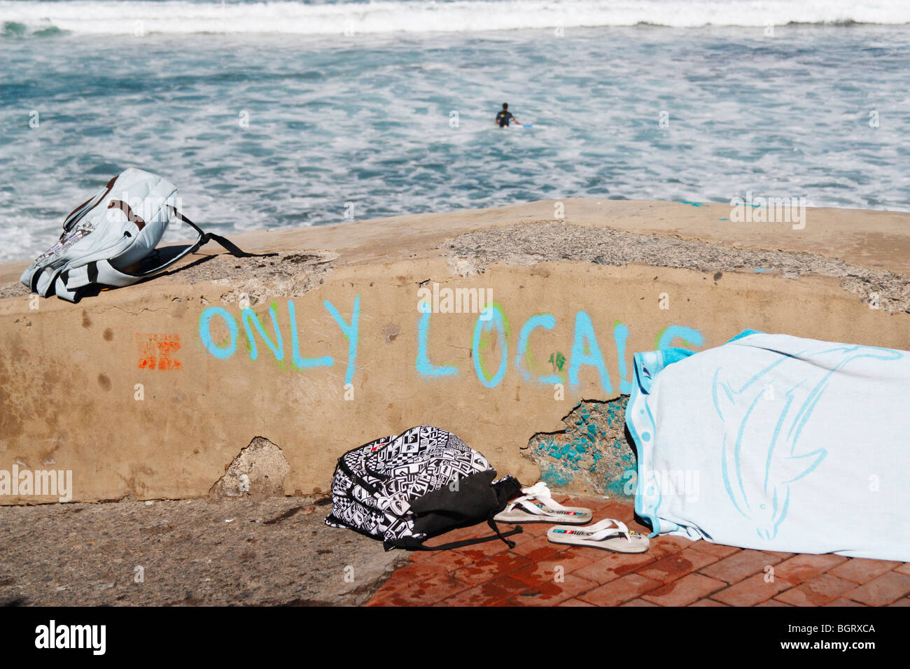 Locals only graffiti hi-res stock photography and images - Alamy