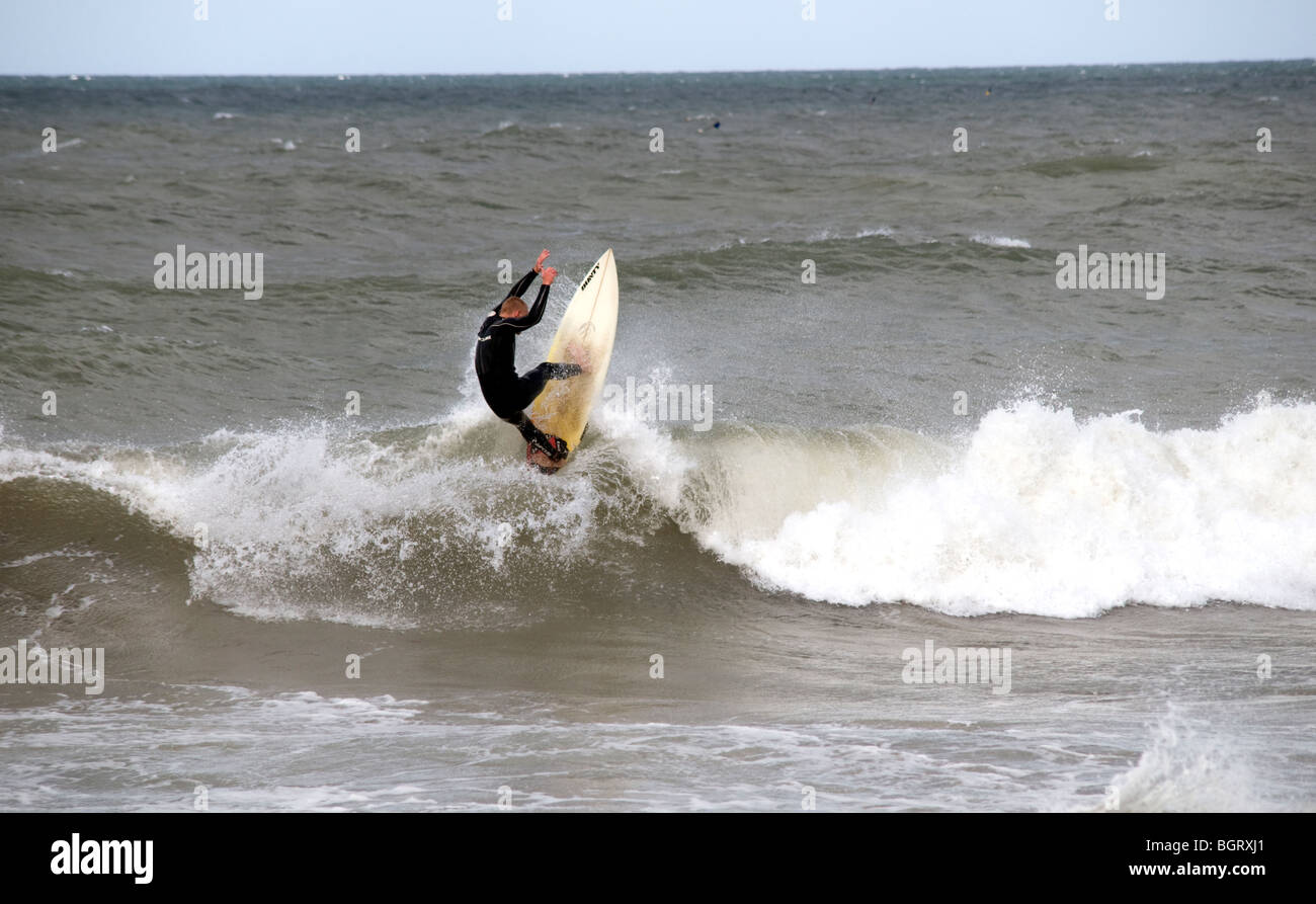 Surfing at Sheringham on the Norfolk coast Britain Stock Photo - Alamy
