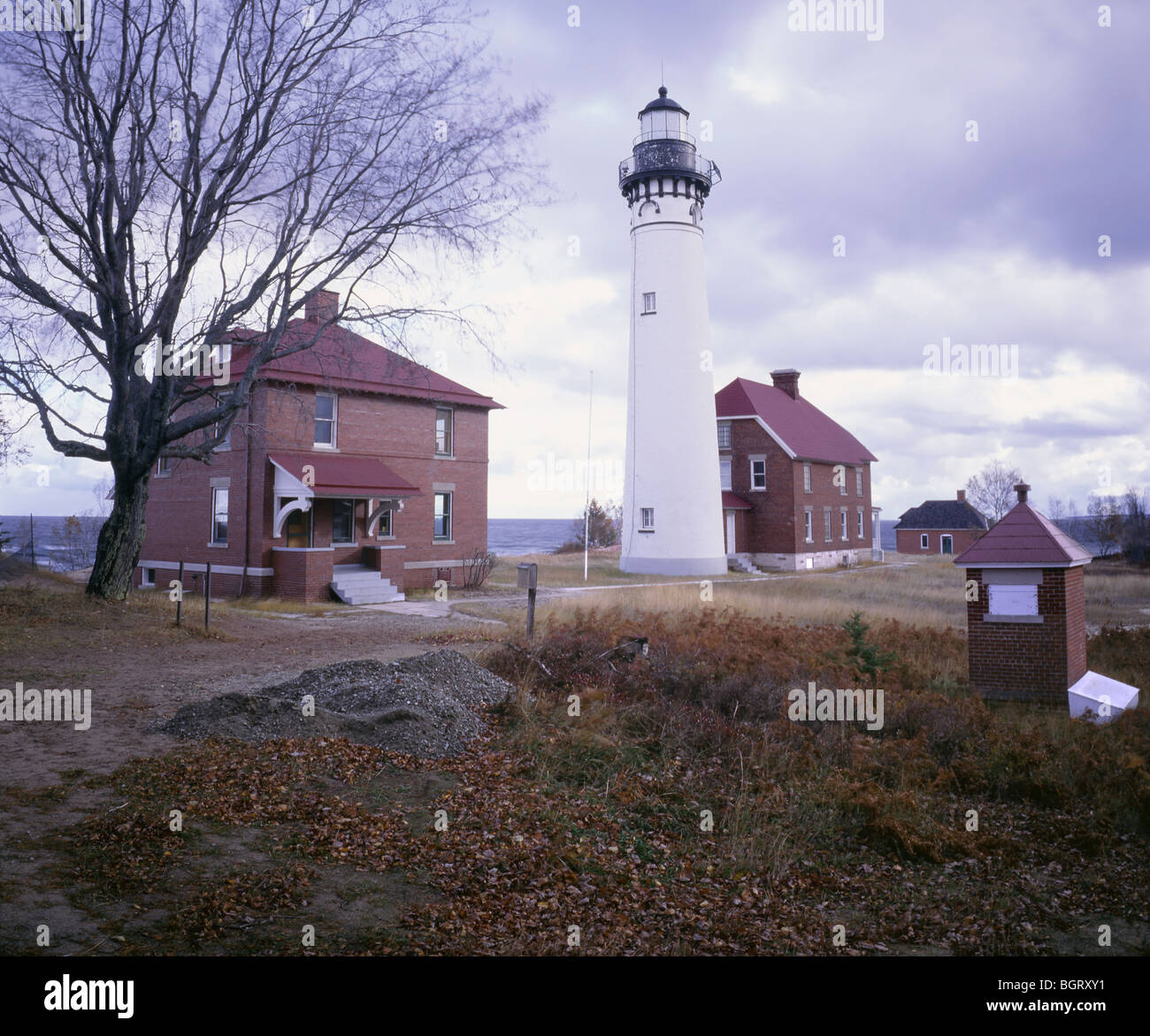 MICHIGAN - Stormy day at Au Sable Light Station in Pictured Rocks ...