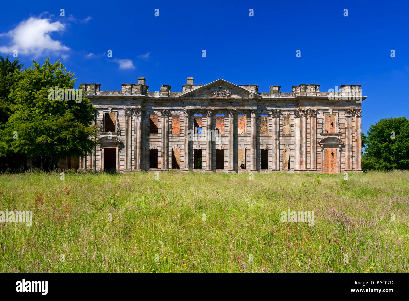 The ruins of Sutton Scarsdale Hall in Derbyshire England UK which was ...