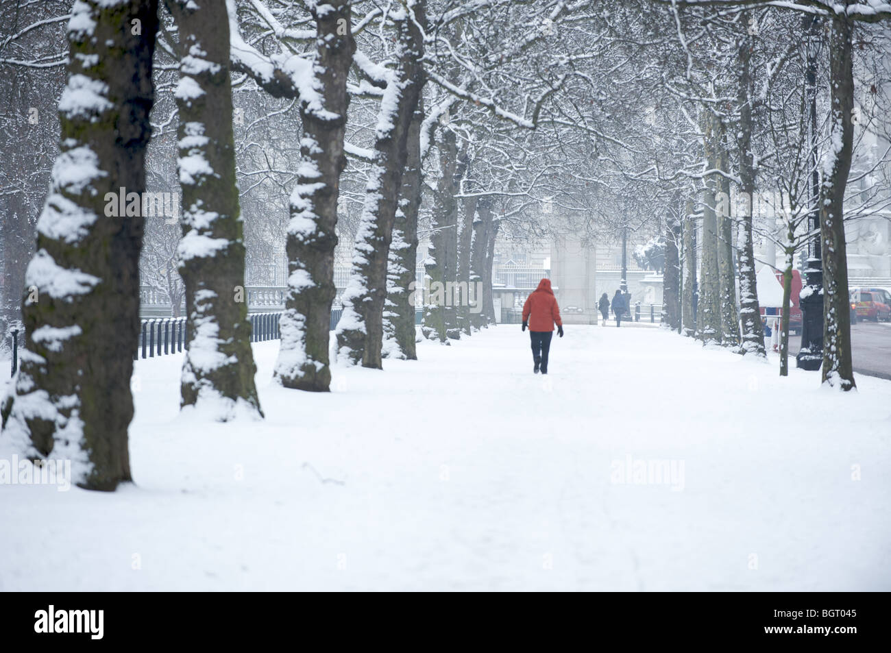 Person in red jacket hi-res stock photography and images - Alamy
