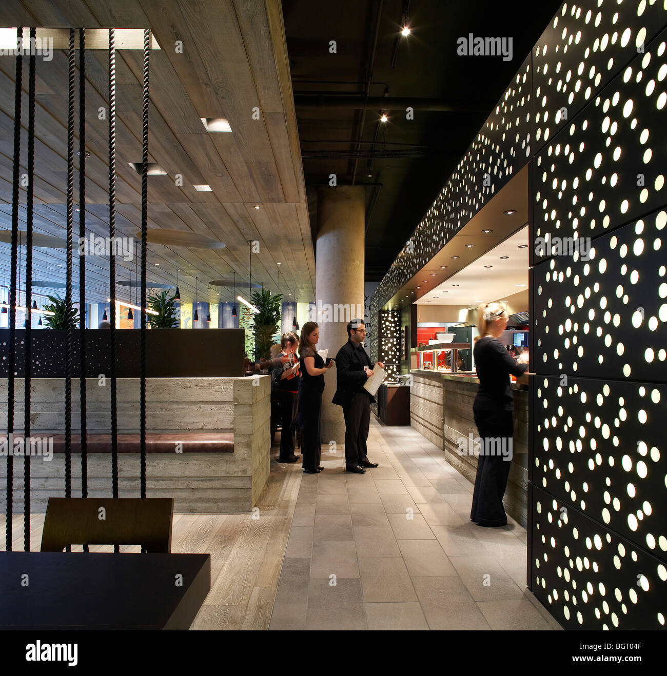 nando's restaurant spinningfields manchester, interior with wall ...