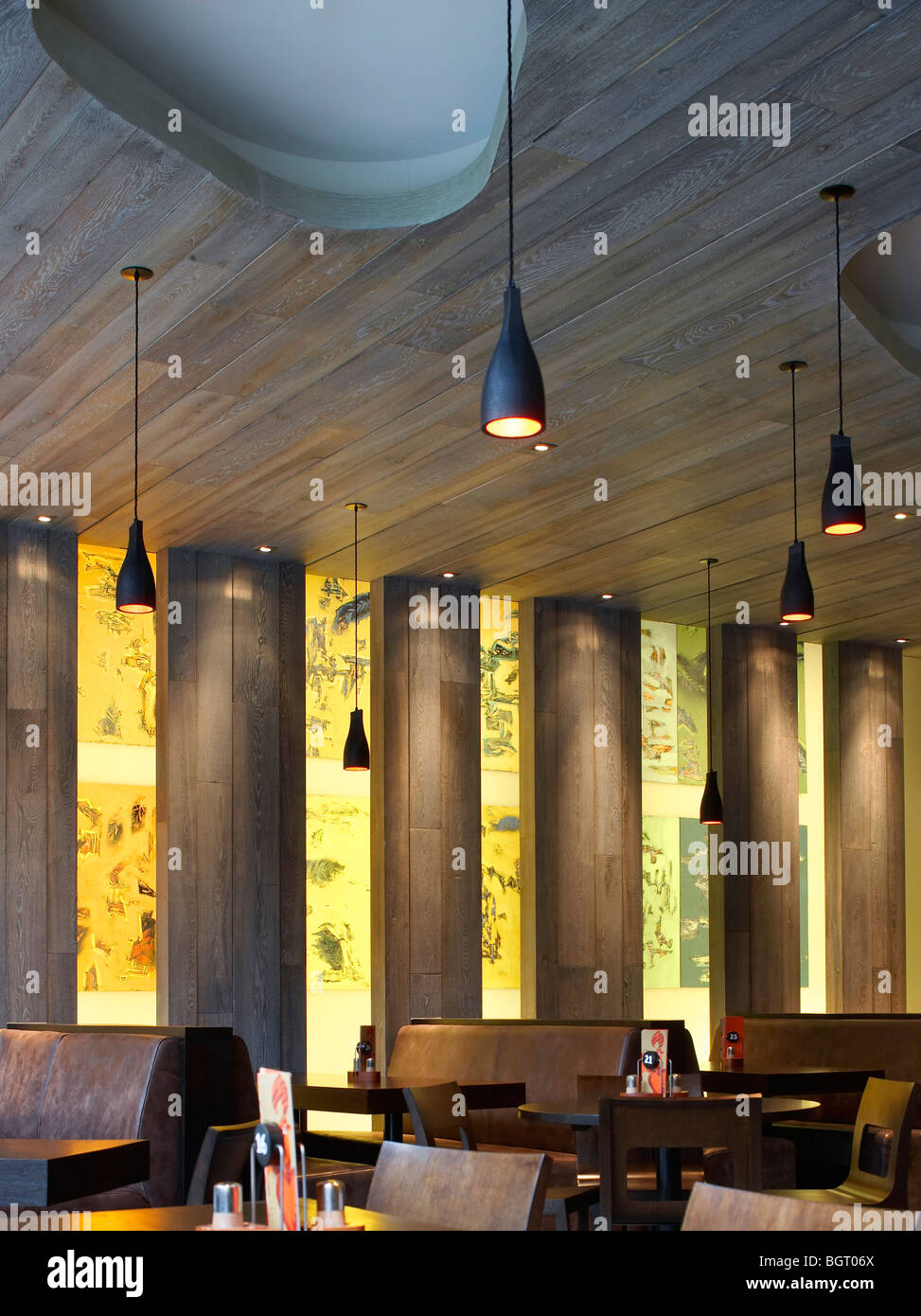 nando's restaurant spinningfields manchester, wooden ceiling with ...