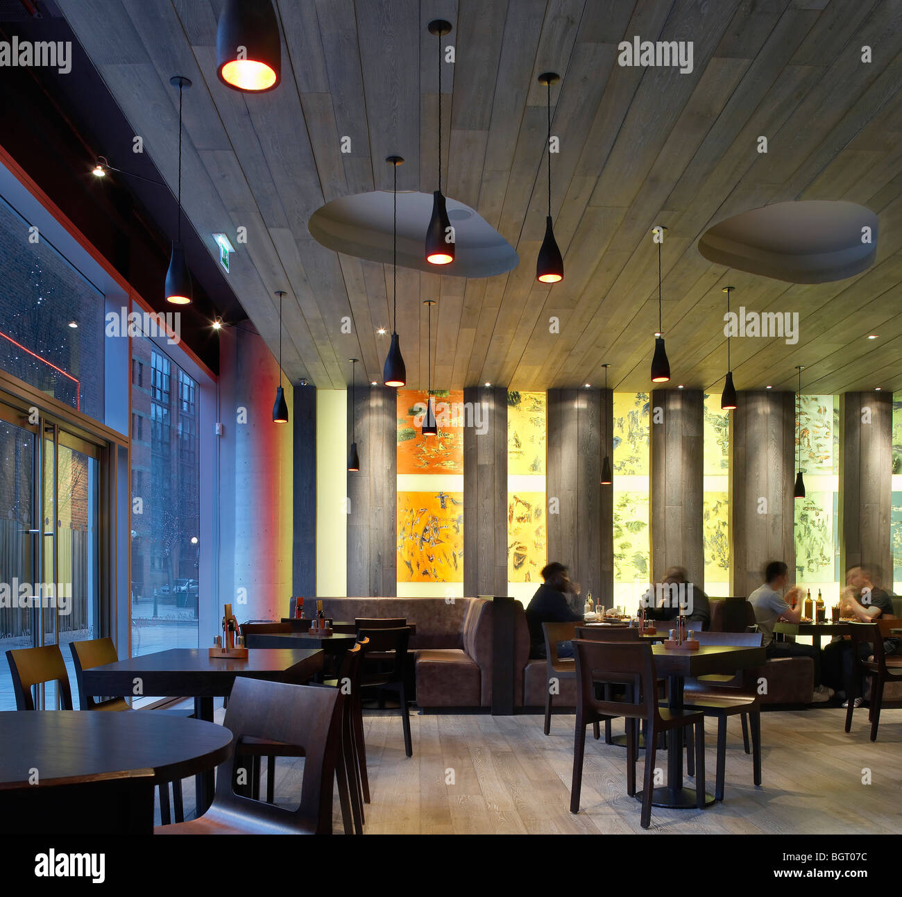 nando's restaurant spinningfields manchester, view of seating and ...