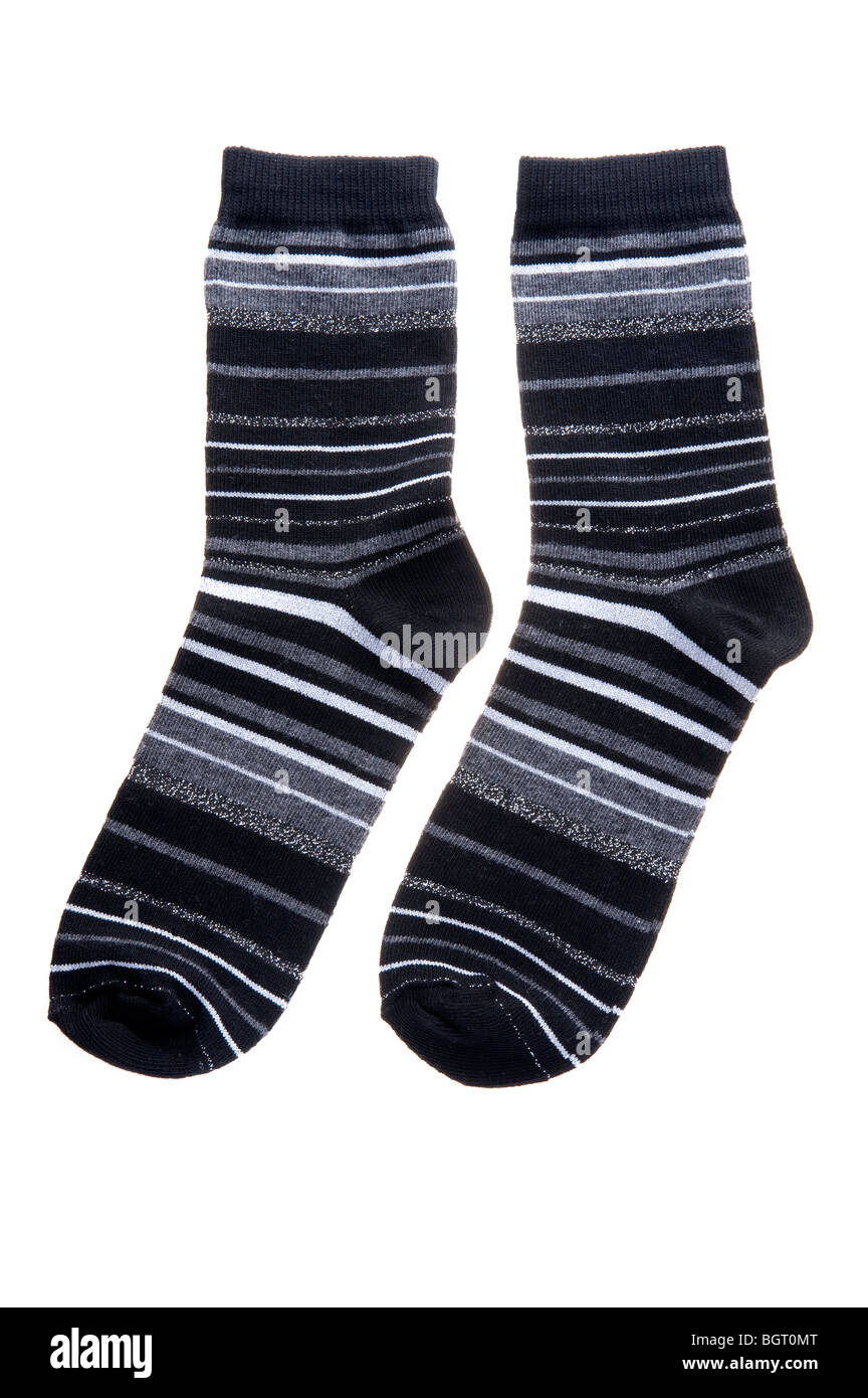 object on white - socks close up Stock Photo - Alamy