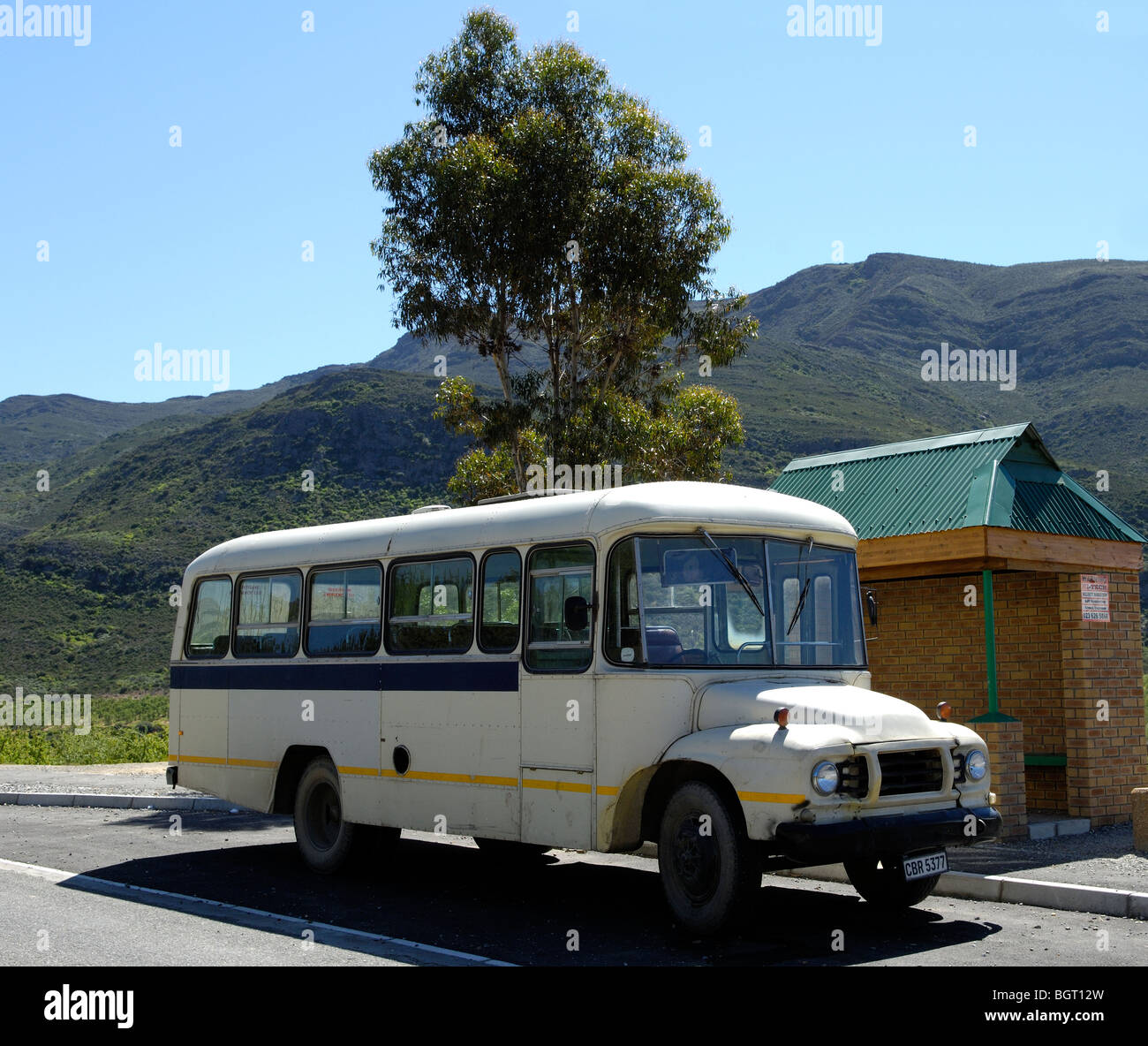 Empty school bus, Western Cape, South Africa, Africa Stock Photo - Alamy