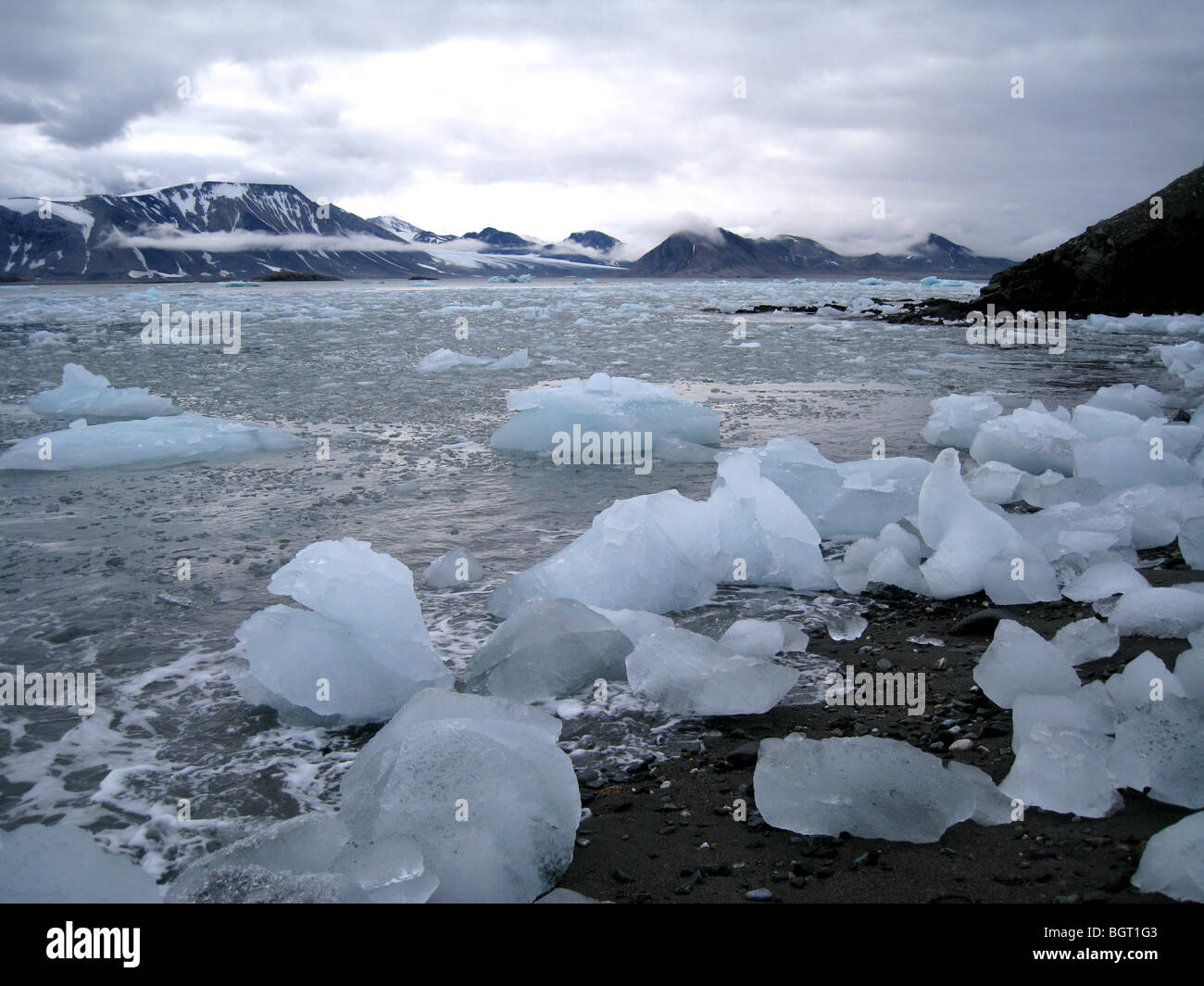 Svalbard archipelago, panoramic view of the frozen sea Stock Photo - Alamy