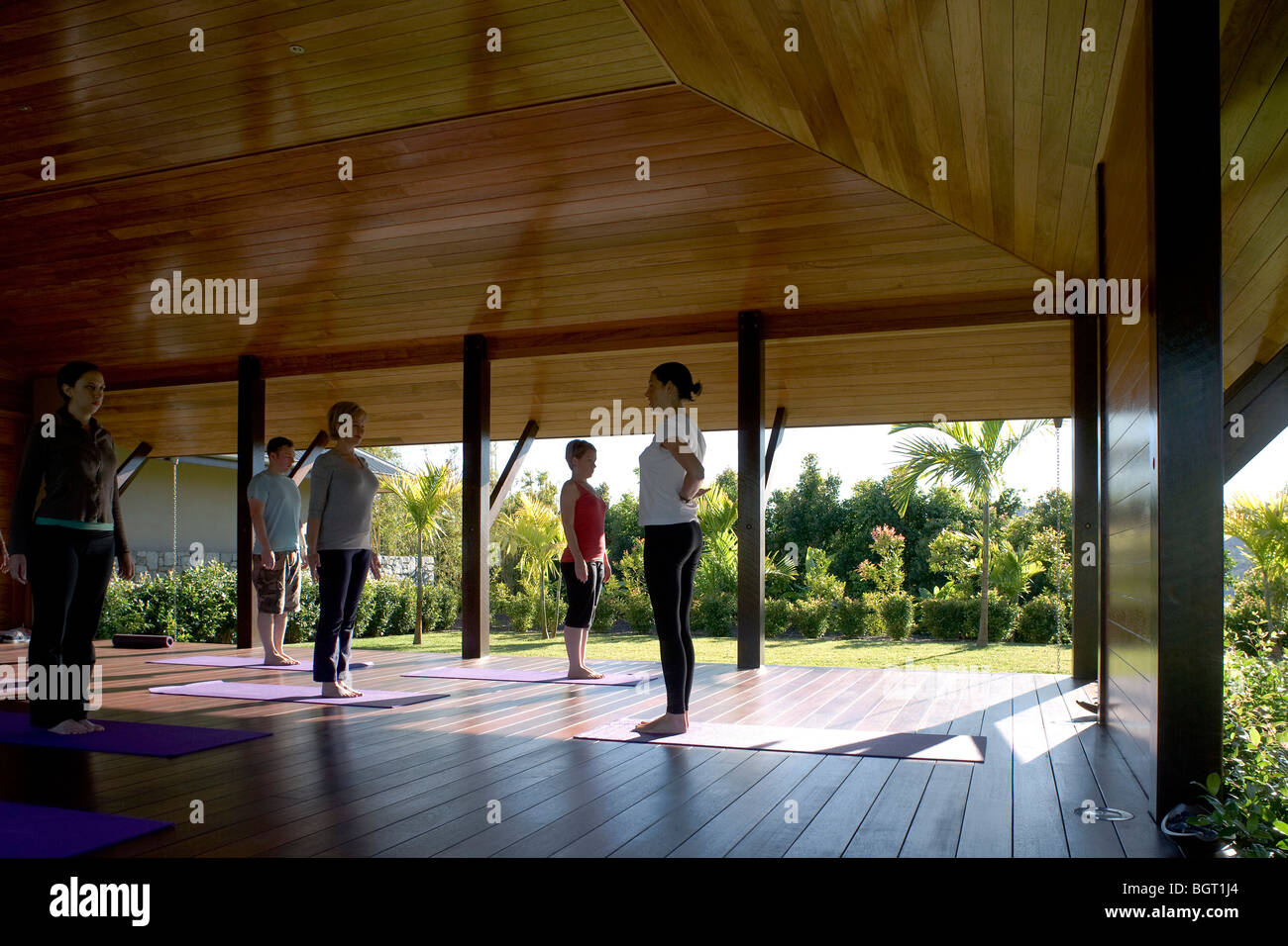qualia resort. yoga pavilion Stock Photo - Alamy