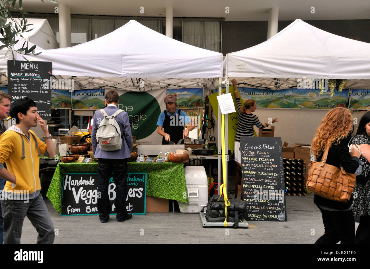 Food stalls, south Bank, London, UK Stock Photo - Alamy