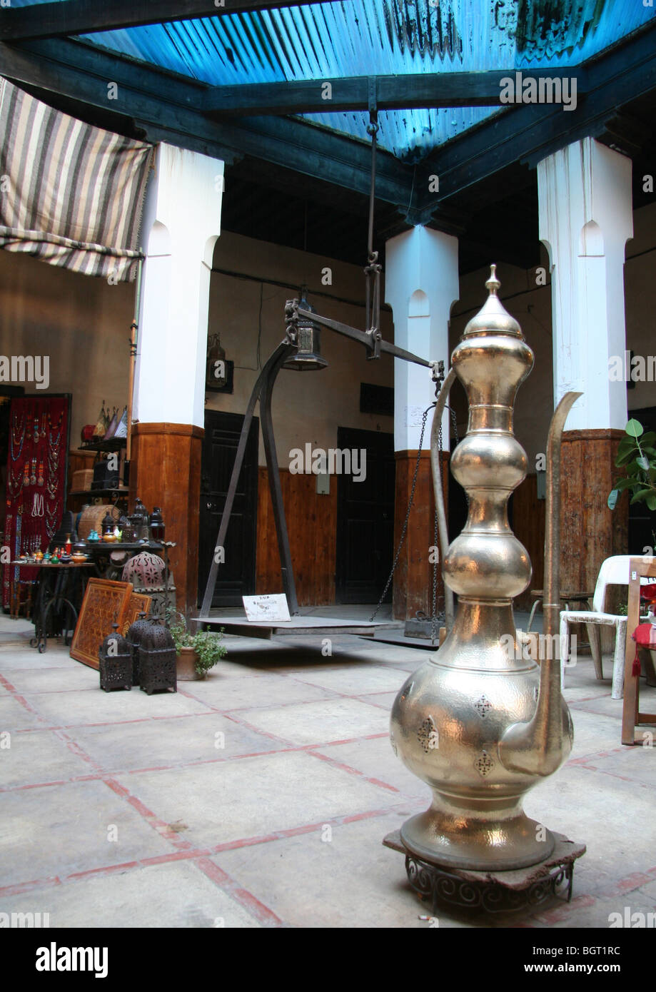 Interior of Fondouk Almisane, Marrakech Stock Photo - Alamy