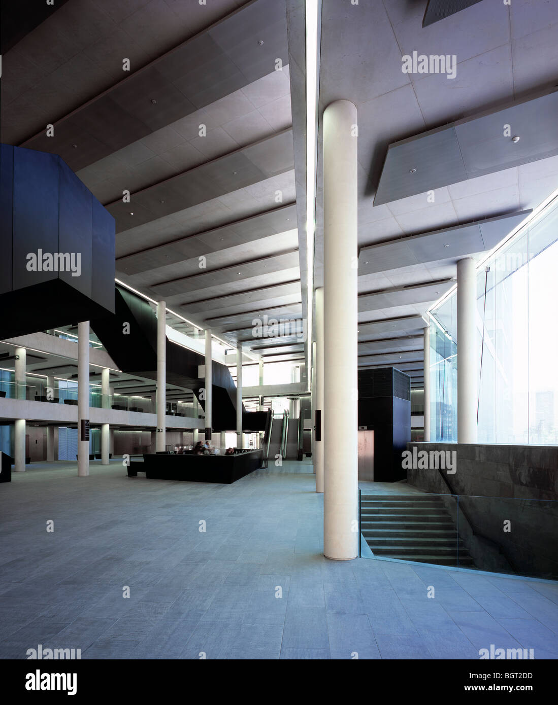 general interior view of atrium showing floor to celing perspective ...
