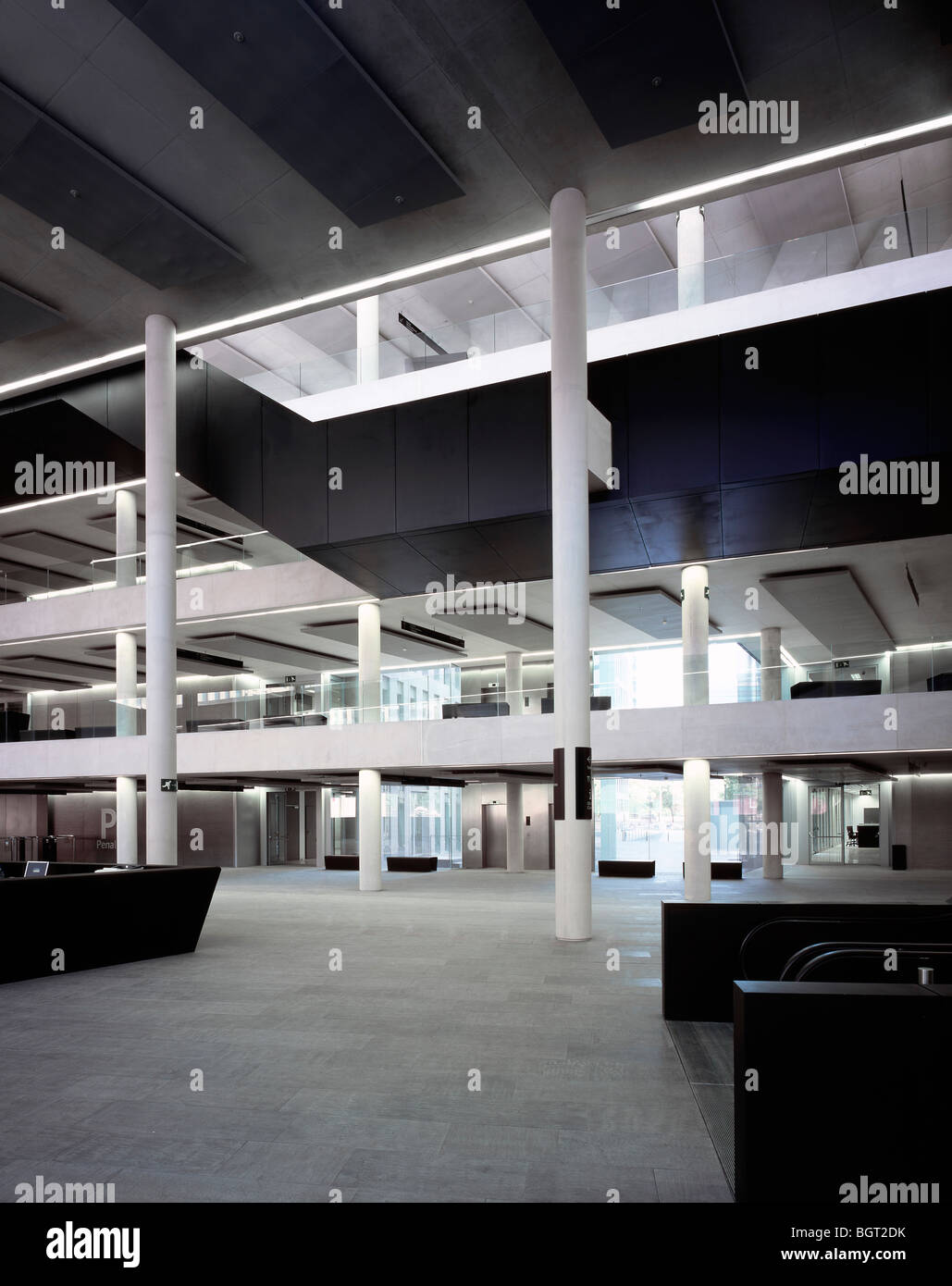 general interior view of atrium showing floor to celing perspective ...