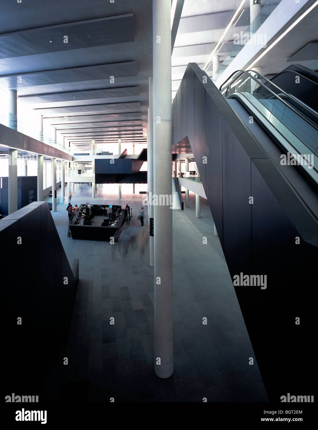 general interior view of atrium showing floor to celing perspective and ...