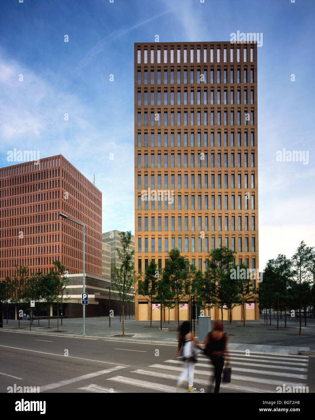 general exterior afternoon view rear entrance access atrium as seen the ...