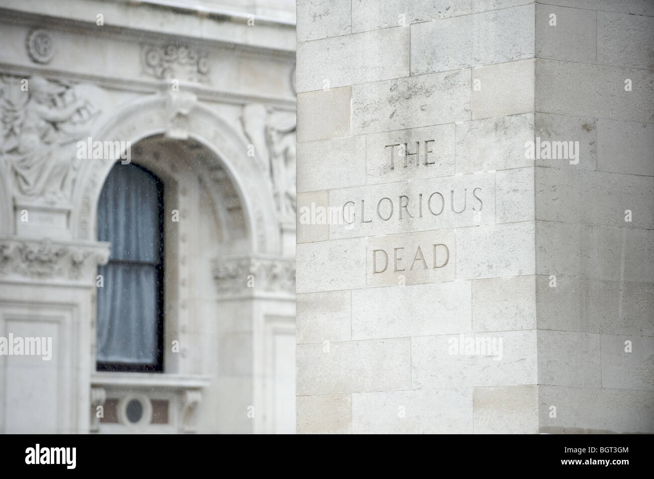 "The Glorious Dead" inscription on the Cenotaph, London Stock Photo - Alamy