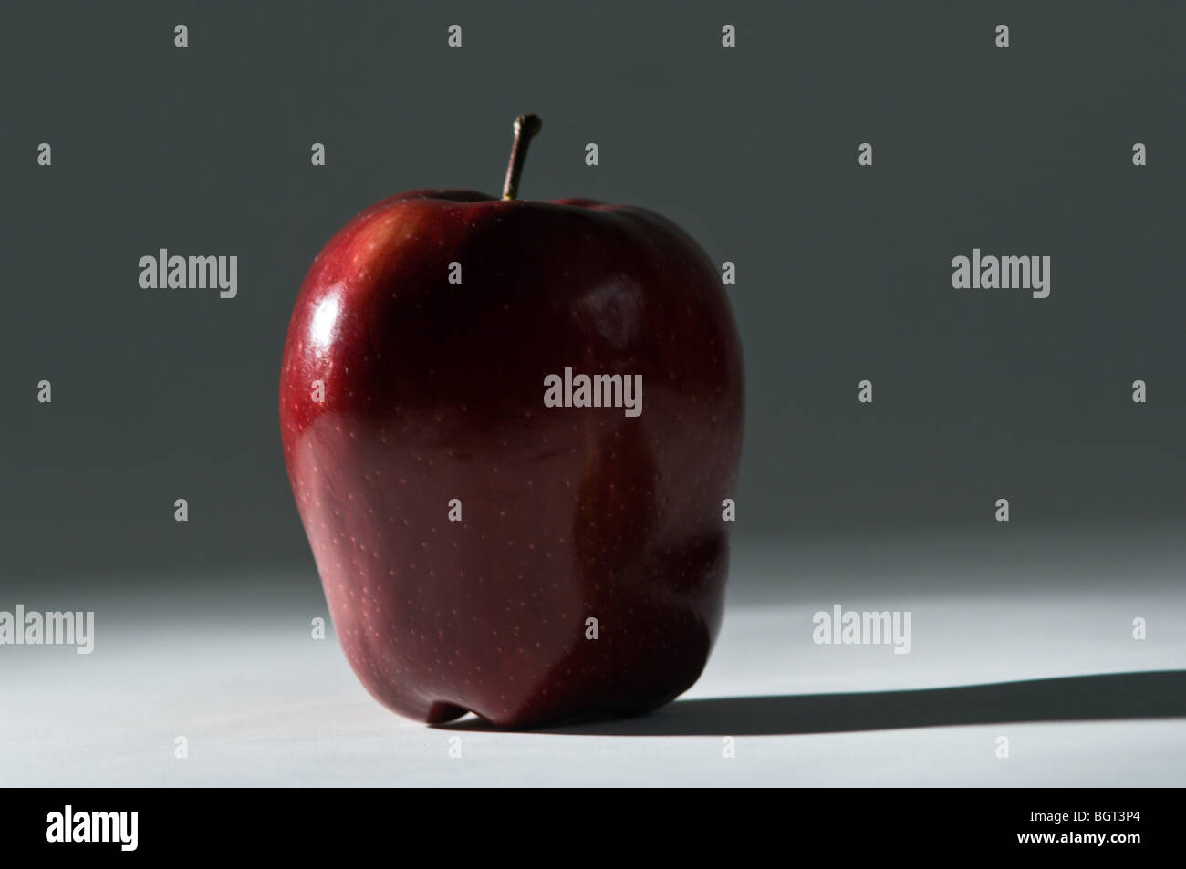 One Single Red Apple on White Background Stock Photo - Alamy