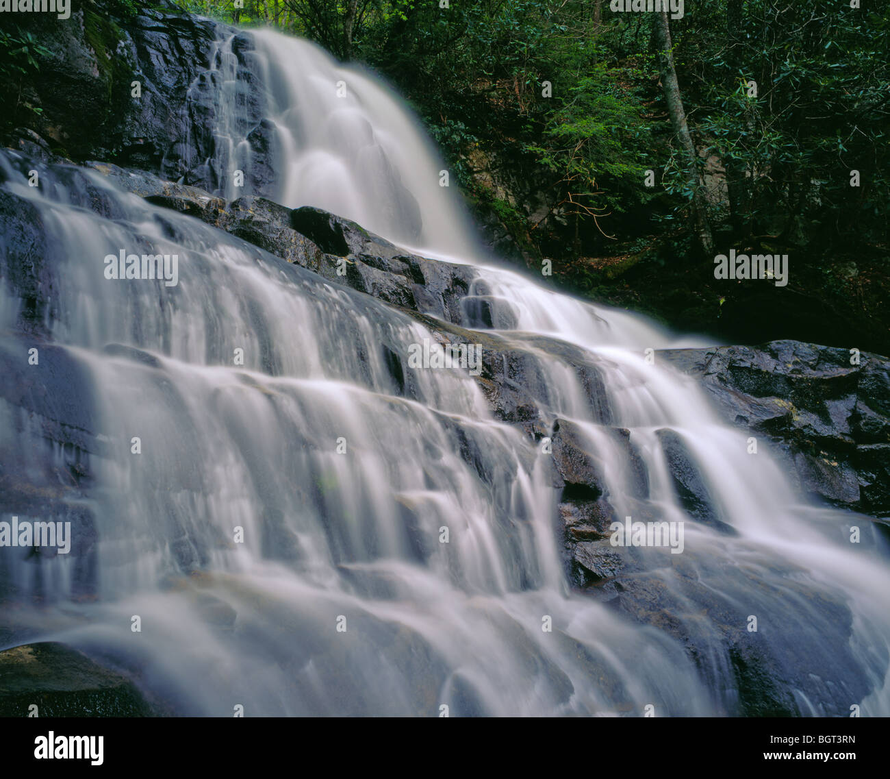 Laurel Falls, Great Smoky Mountains National Park, Tennessee Stock ...