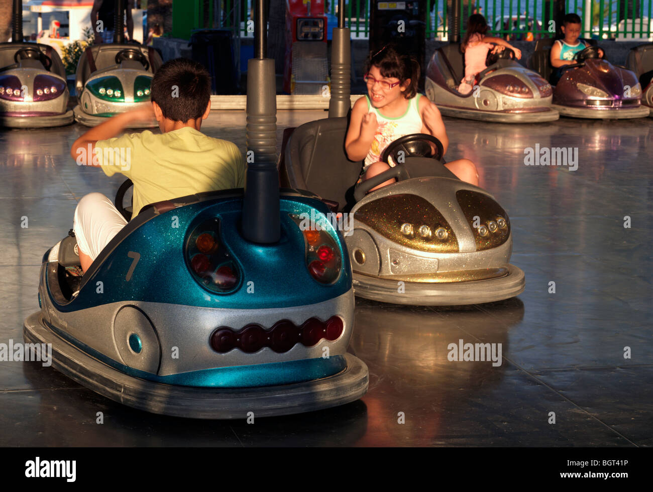 Dodgem Cars Funfair Nettuno Park Catania Sicily Italy Stock Photo - Alamy