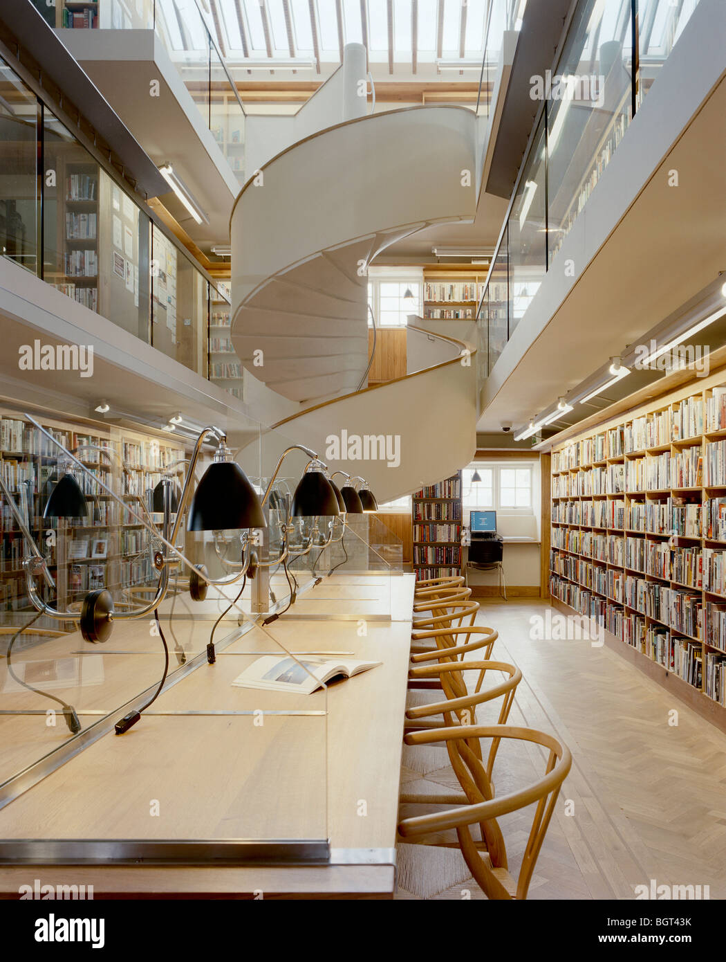 abbeyleix library, ground floor to stair Stock Photo - Alamy