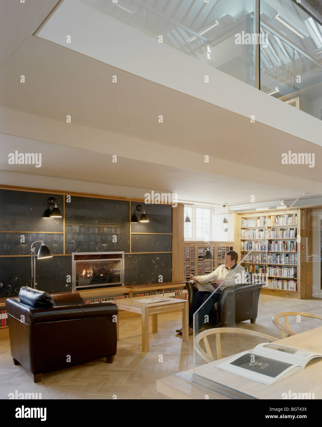 abbeyleix library, lounge seating area with fire place Stock Photo - Alamy