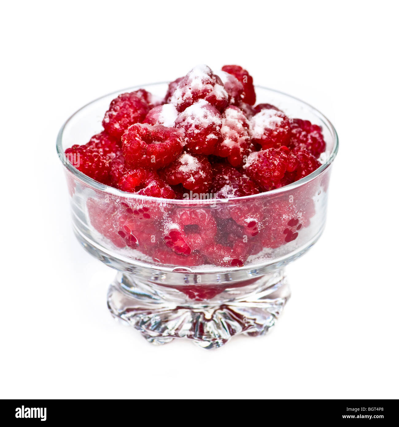 Glass bowl raspberries on hi-res stock photography and images - Alamy