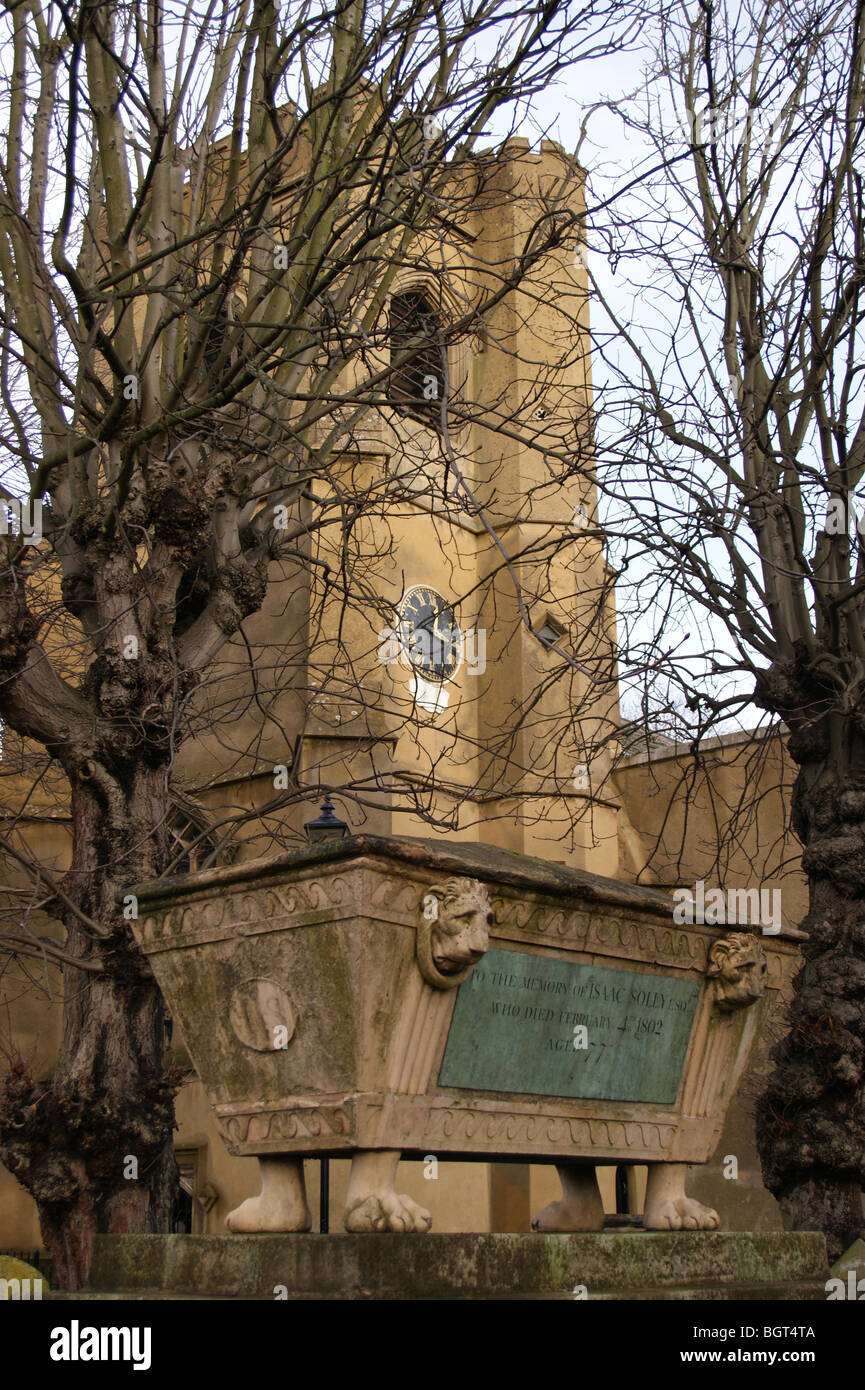 Georgian listed tomb of Isaac Solly, died 1702, St. Mary's churchyard ...