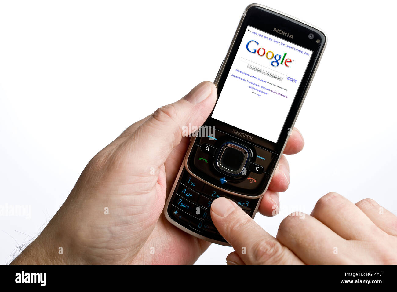 Using Google on a mobile phone Stock Photo - Alamy