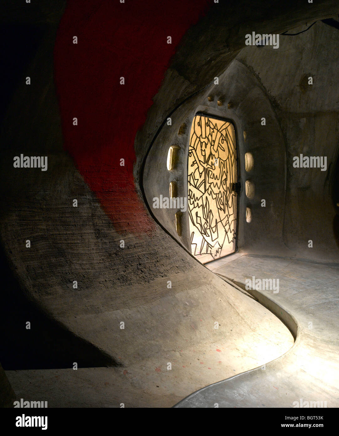 husain doshi gufa art gallery-interior view towards entrance Stock ...