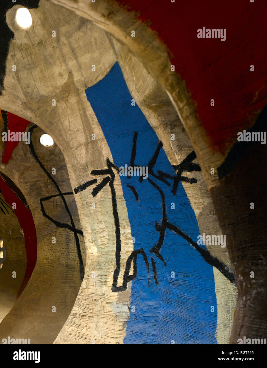 husain doshi gufa art gallery-wall painting Stock Photo - Alamy