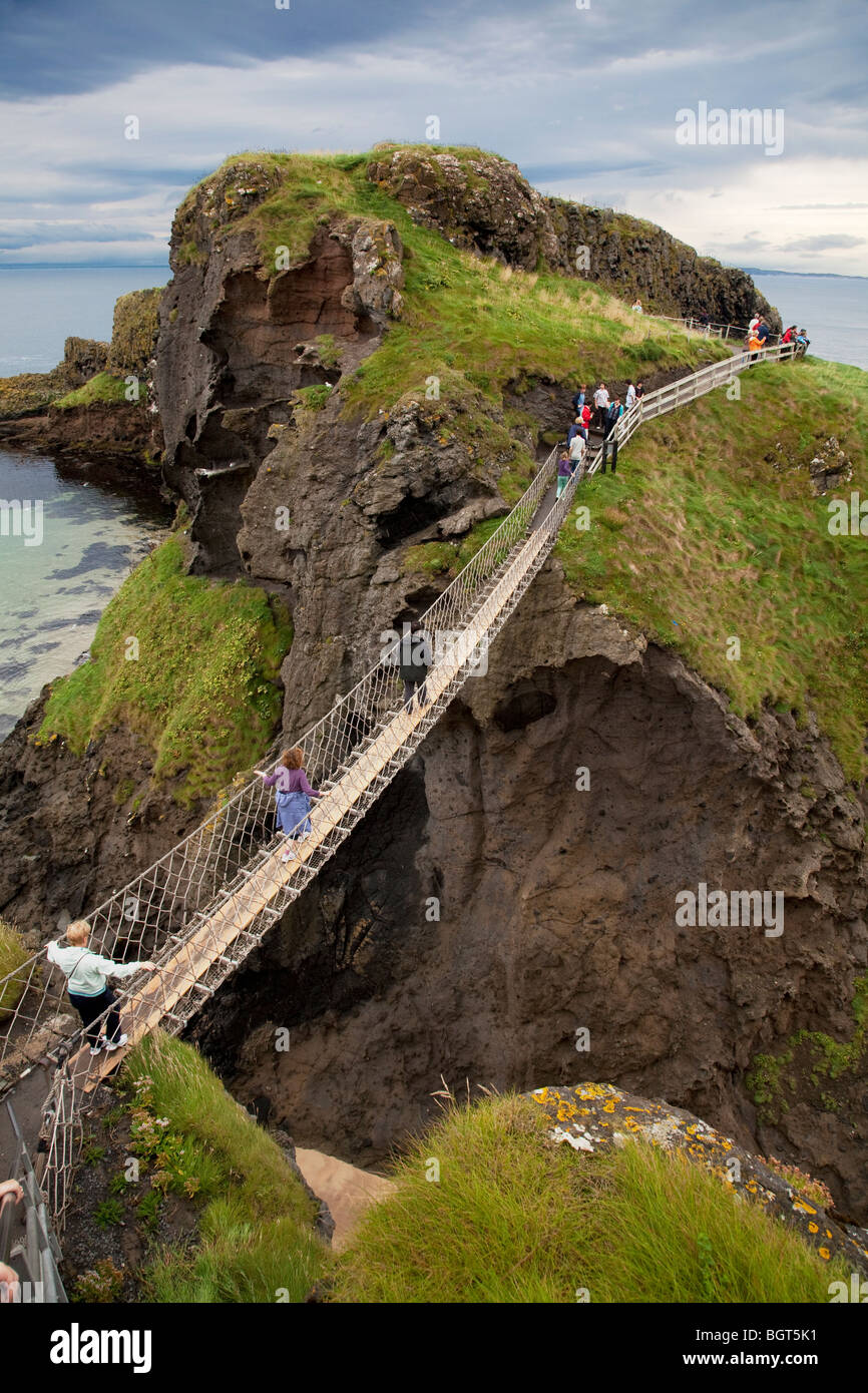 Carrick-a-Rede and Larrybane rope bridge Stock Photo - Alamy
