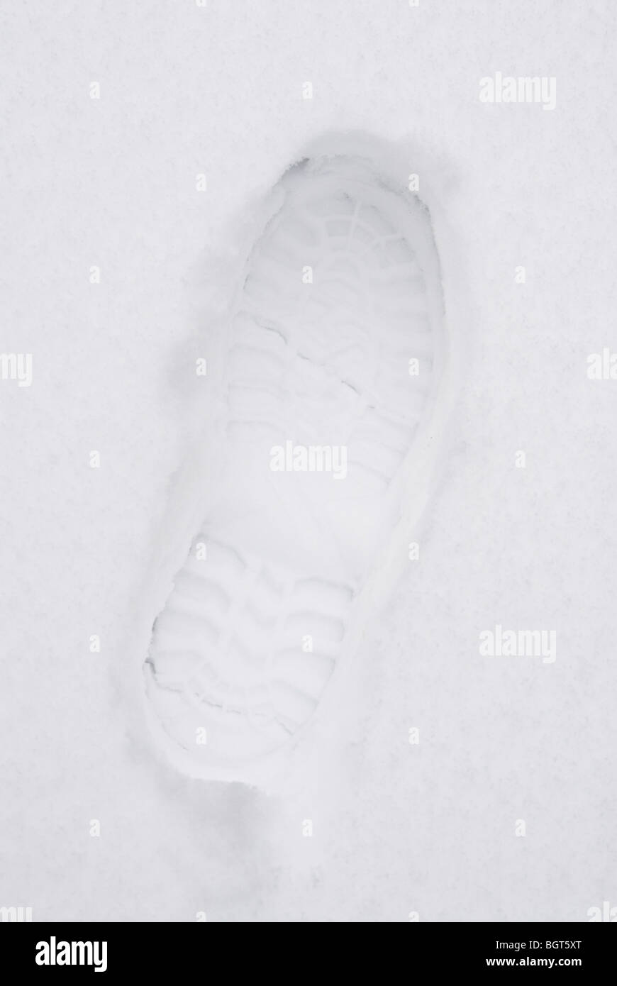 Boot print in snow hi-res stock photography and images - Alamy