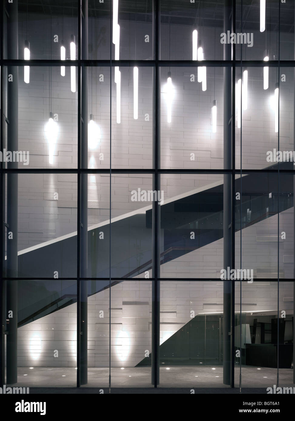 mima middlesbrough institute of modern art - main atrium at dusk Stock ...