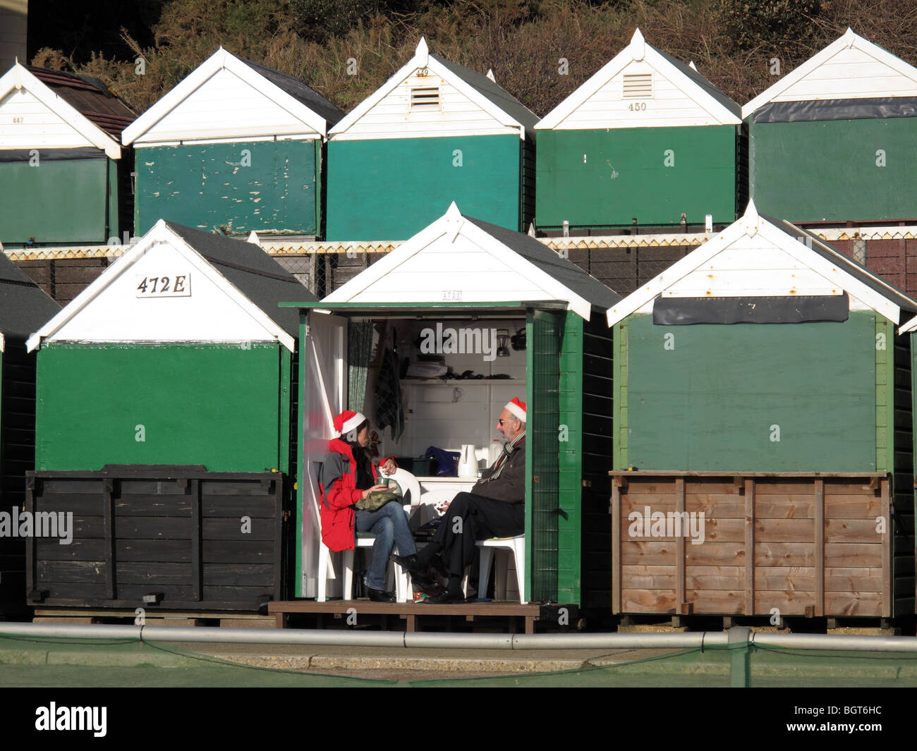 Christmas in a beach hut Stock Photo - Alamy