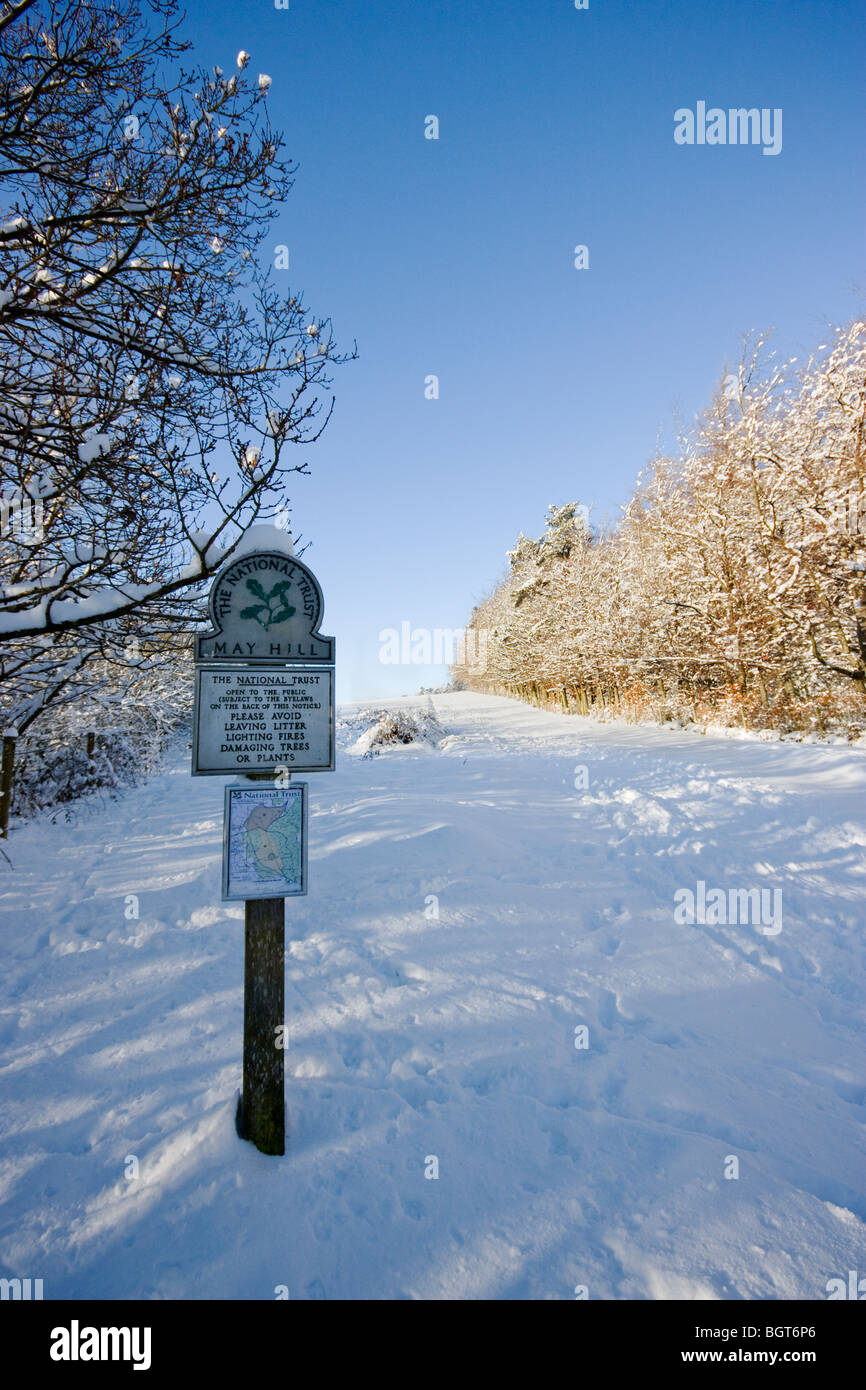 Entrance to May Hill Stock Photo - Alamy