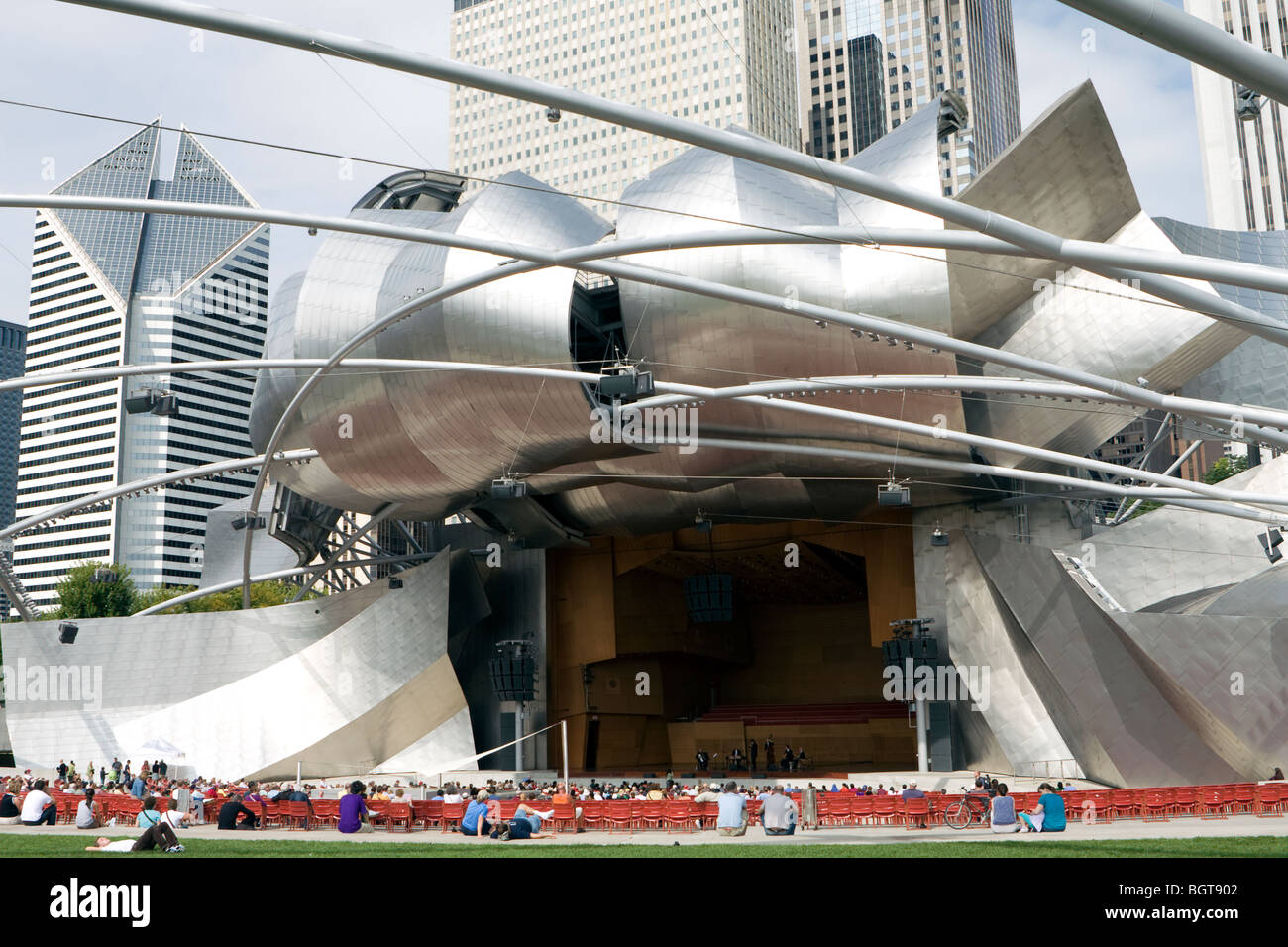 Millennium Park Amphitheater, Chicago, Illinois, USA, North America ...