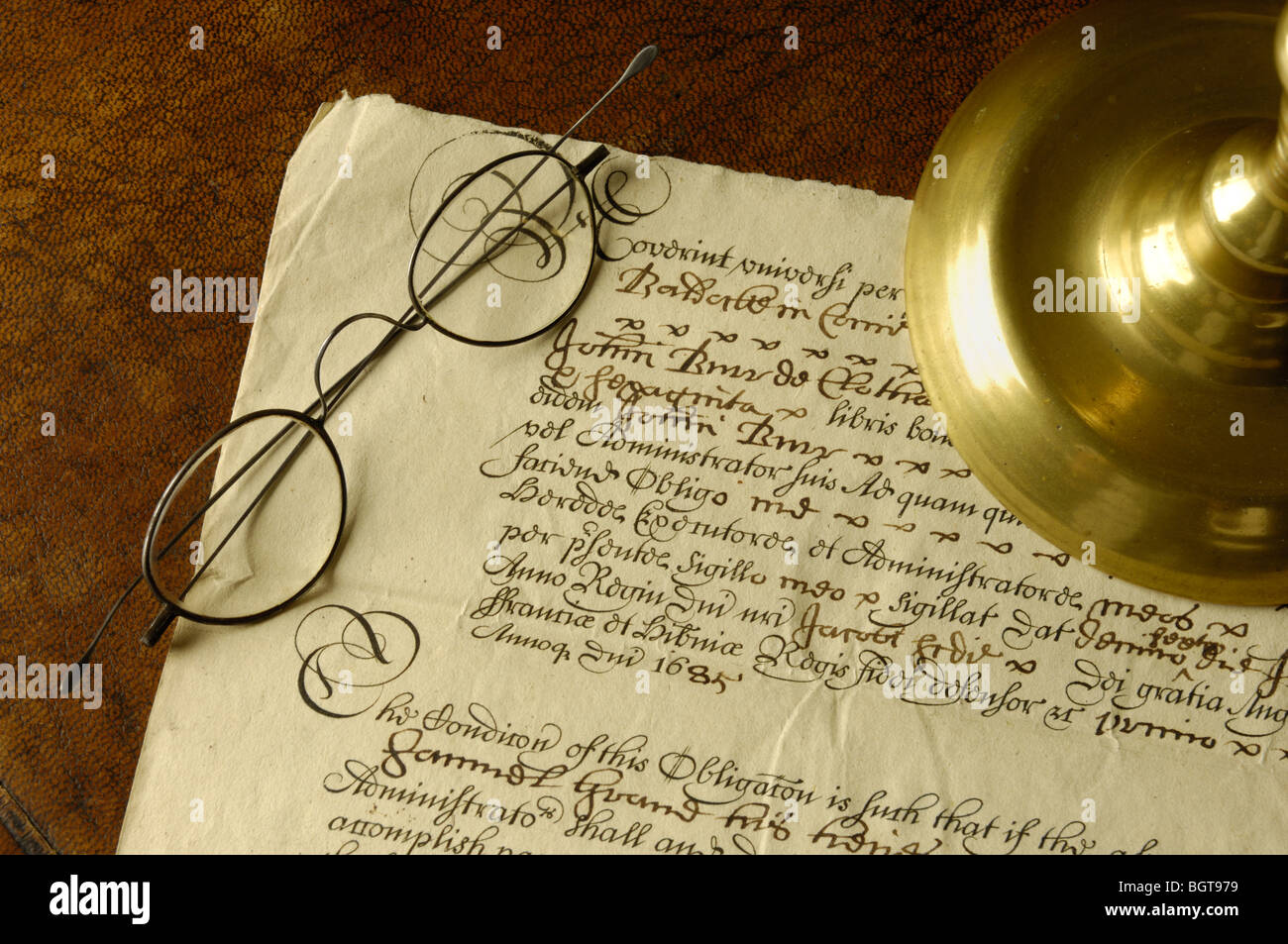 Ancient documents written in English Stock Photo - Alamy
