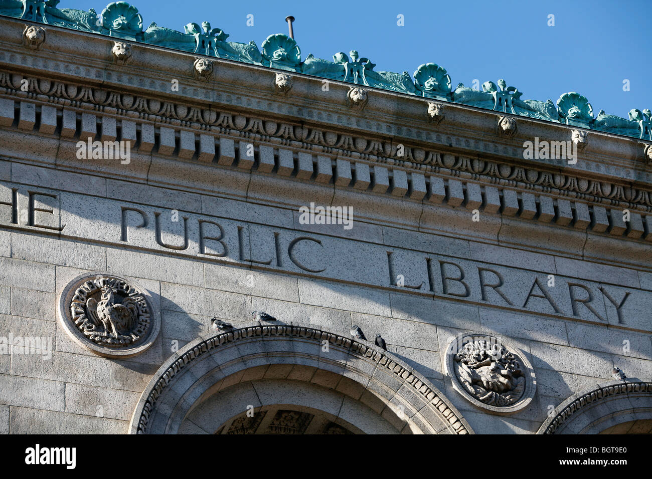 Boston public library facade hi-res stock photography and images - Alamy