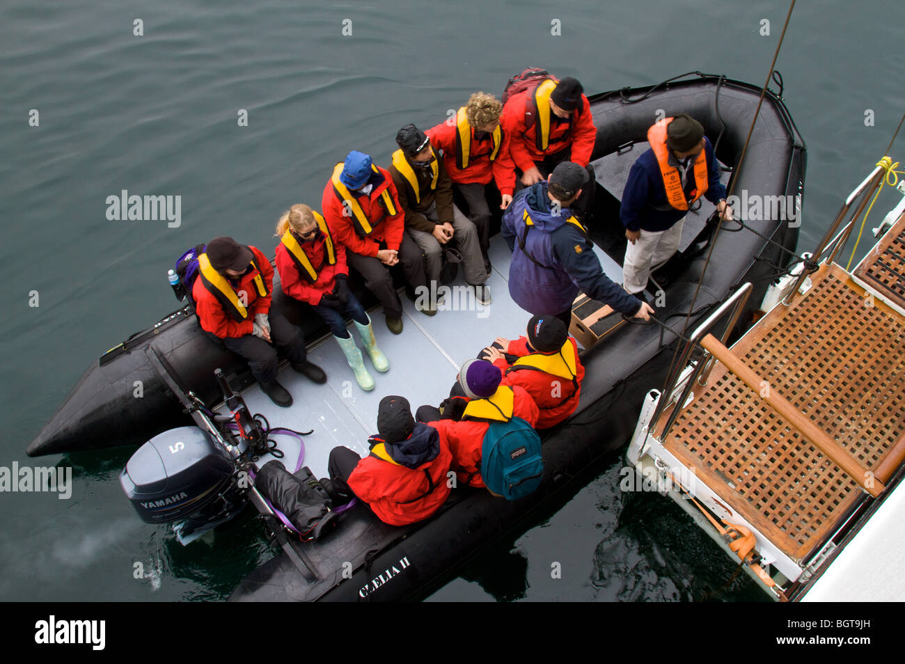 Zodiac prepares to launch from Clelia II Stock Photo - Alamy