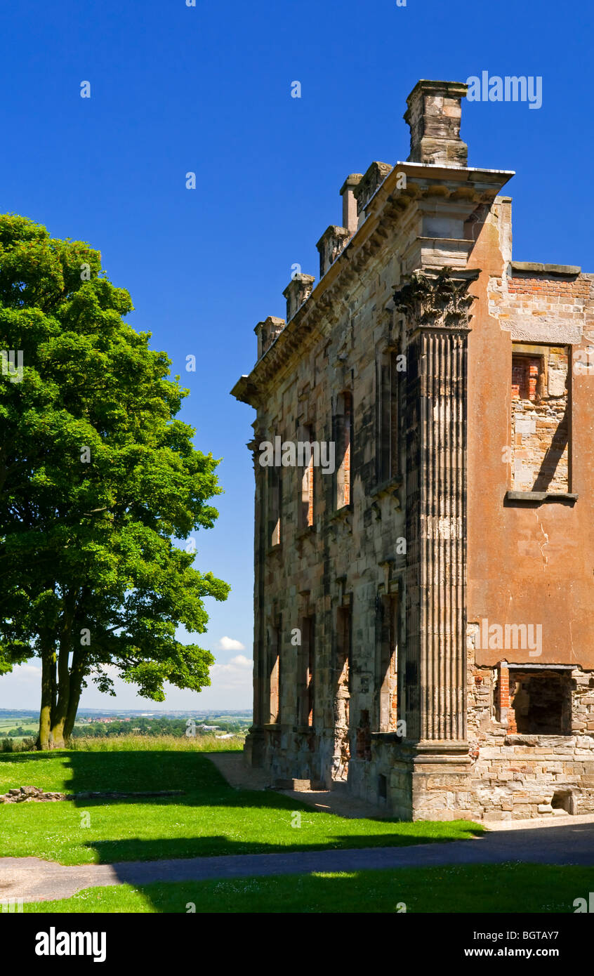 The ruins of Sutton Scarsdale Hall in Derbyshire England UK which was ...