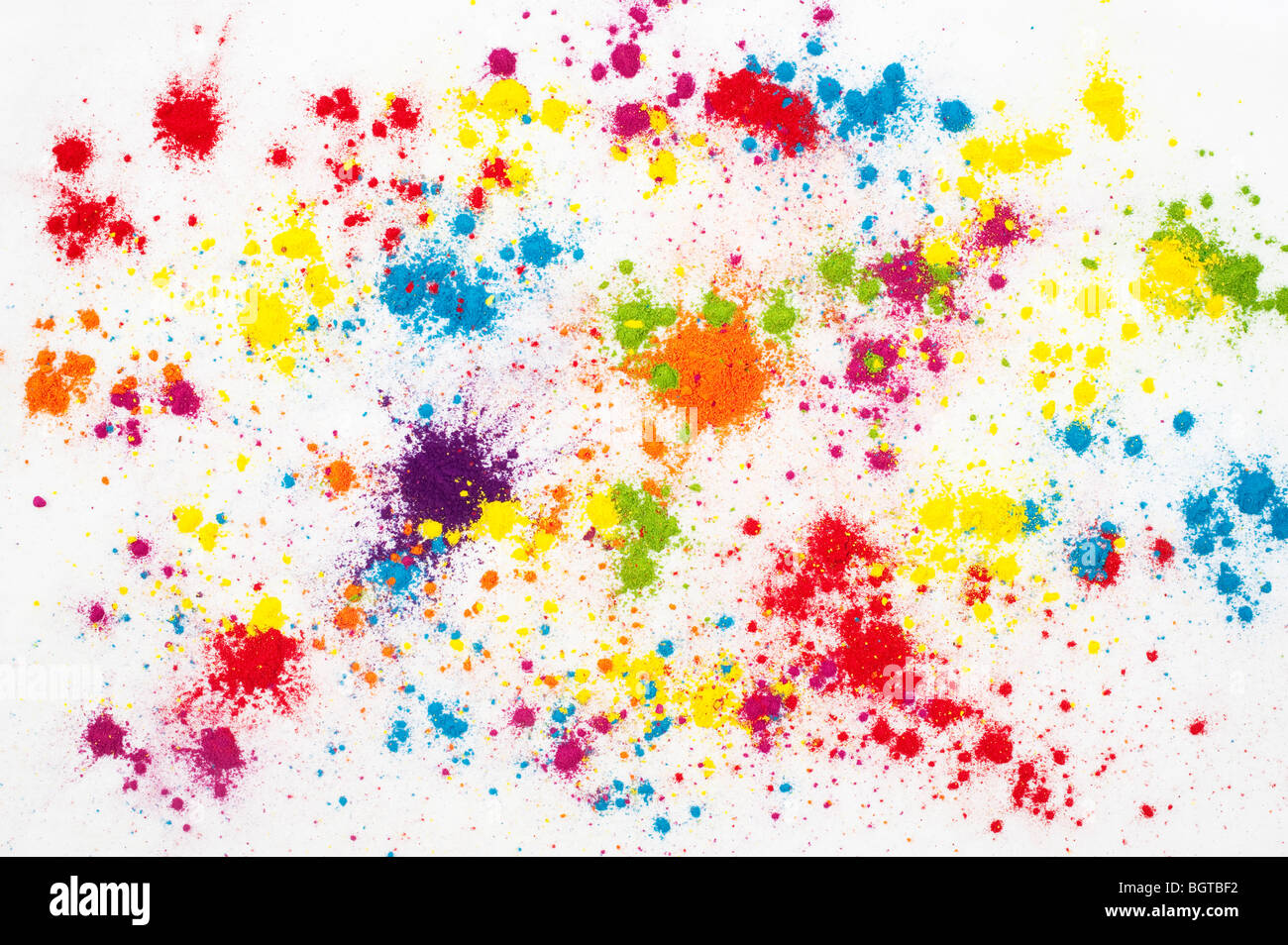 Coloured powder pigment on white background Stock Photo - Alamy