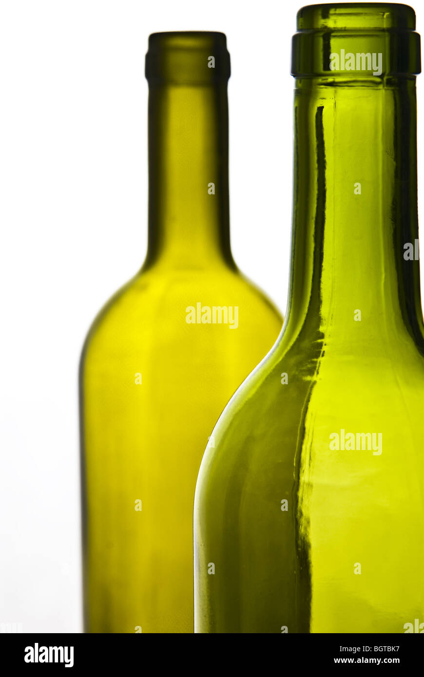 Green glass bottles empty hi-res stock photography and images - Alamy