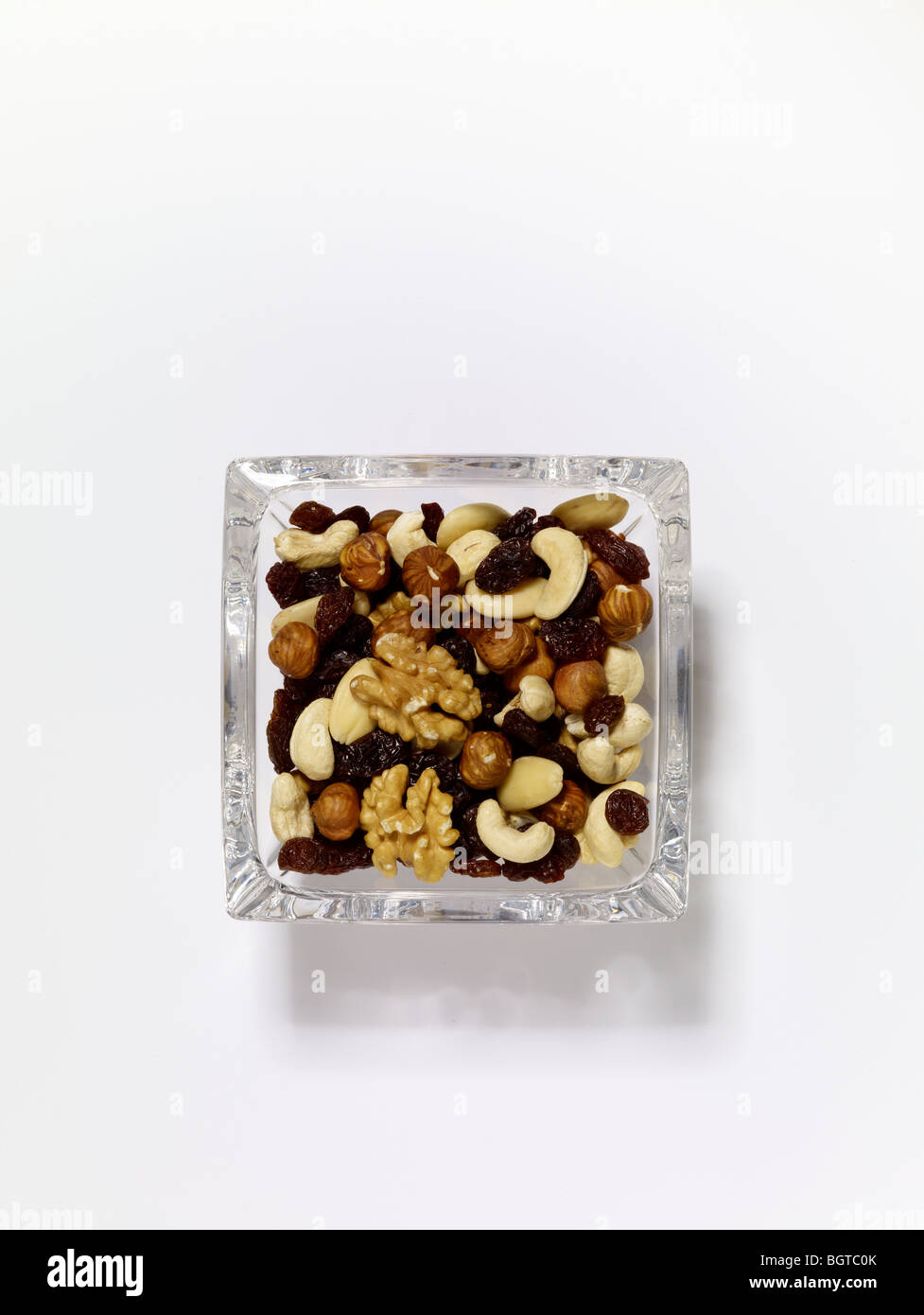 nut cocktail in glass bowl Stock Photo - Alamy