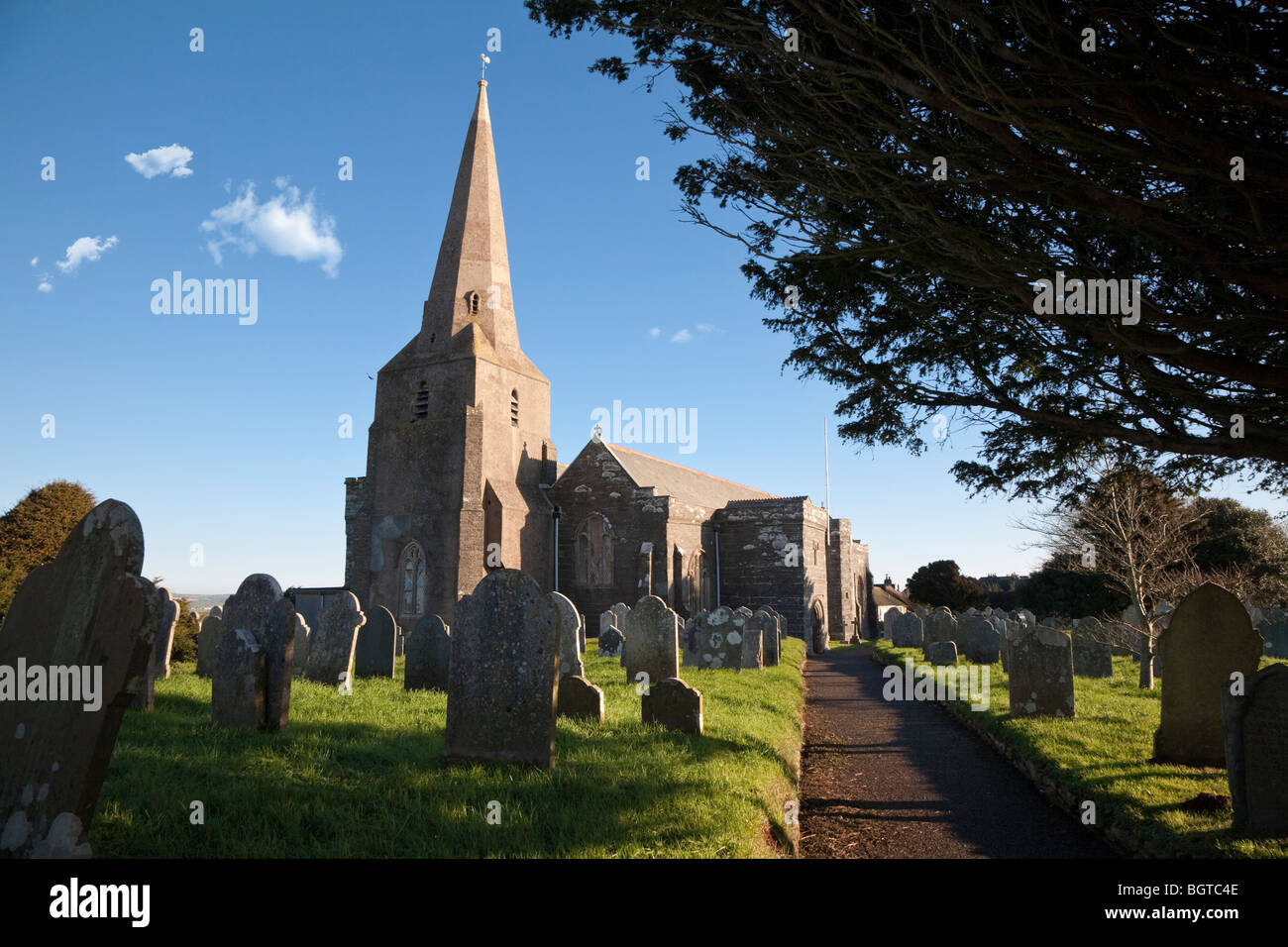 ALL SAINTS' PARISH CHURCH MALBOROUGH NR SALCOMBE DEVON Stock Photo - Alamy