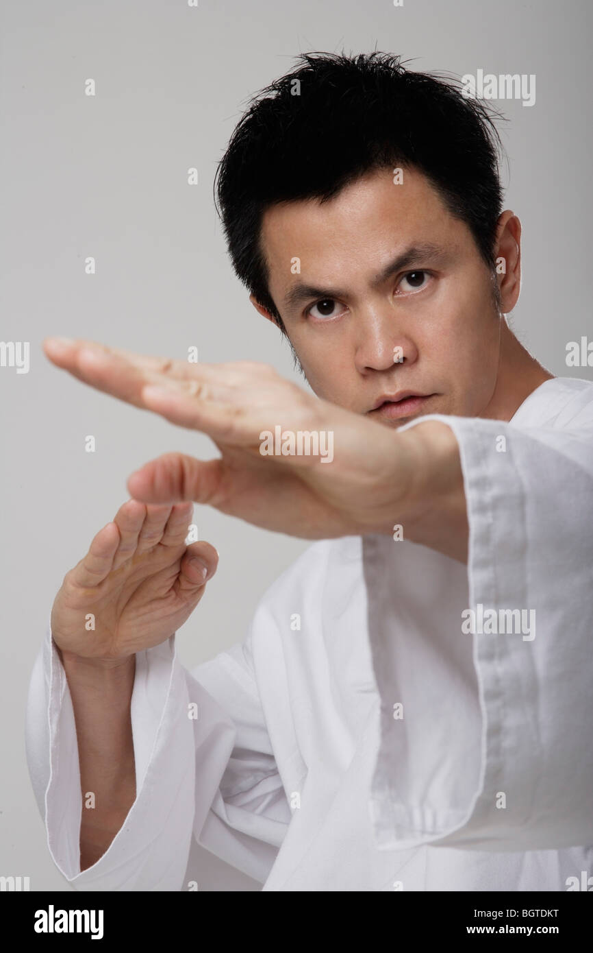 Close up of man using martial arts Stock Photo - Alamy