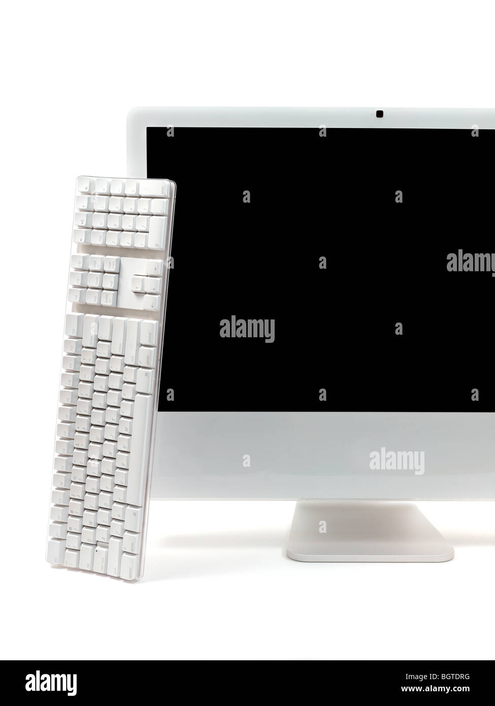 A desktop computer isolated against a white background Stock Photo - Alamy