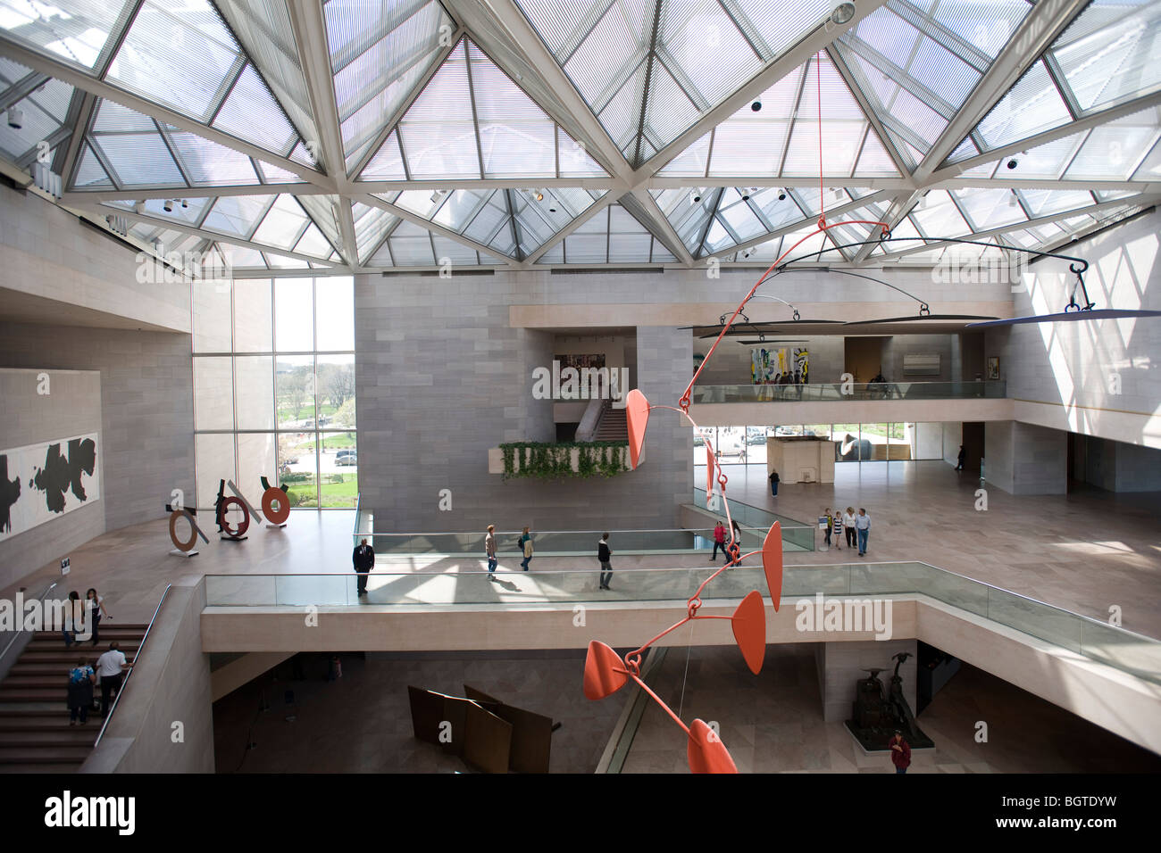 national gallery of art east building, washington dc by im pei interior ...