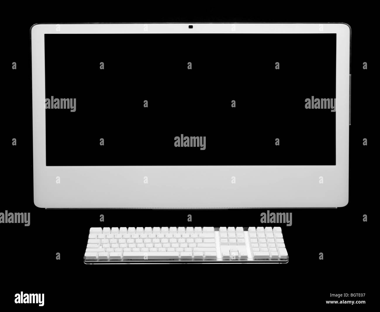 A desktop computer isolated against a white background Stock Photo - Alamy