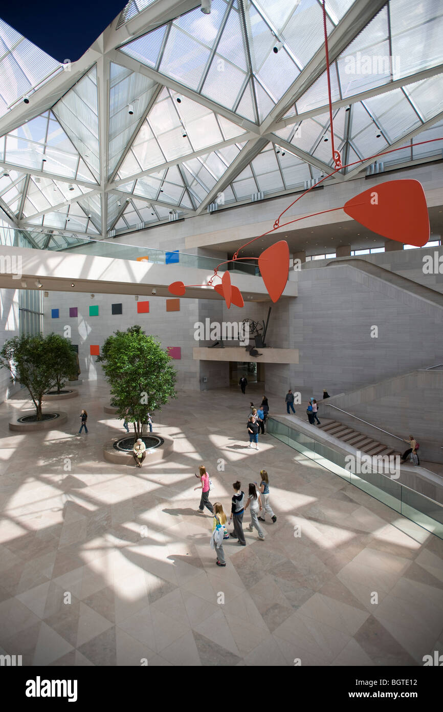 national gallery of art, washington dc by im pei interior of atrium ...