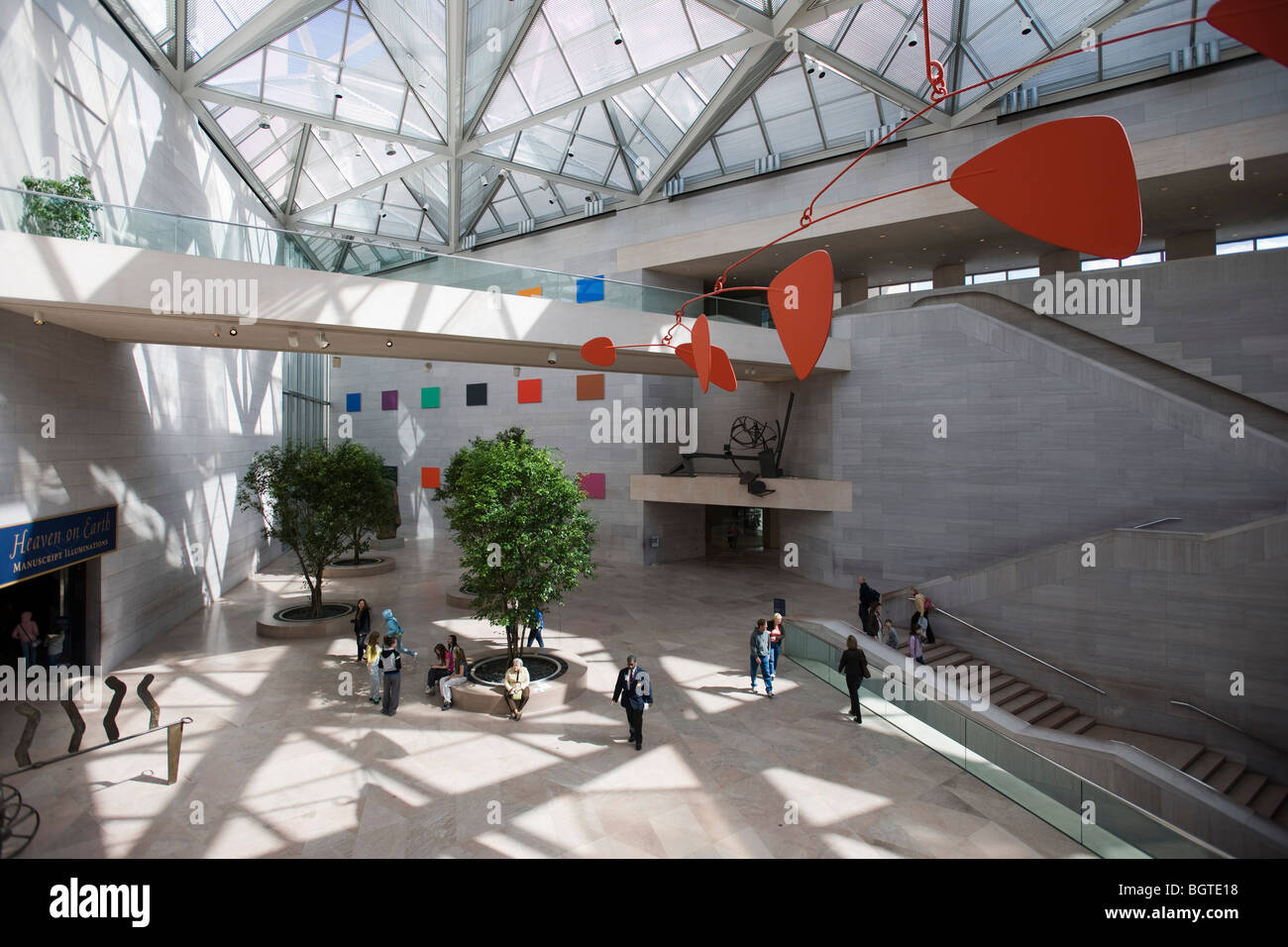national gallery of art, washington dc by im pei interior of atrium ...